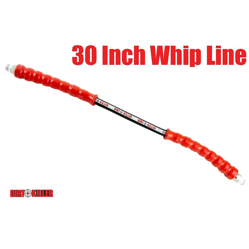 30” High Pressure Whip Line With 3/8” MNPT Swivel Crimps | Dirt Killer